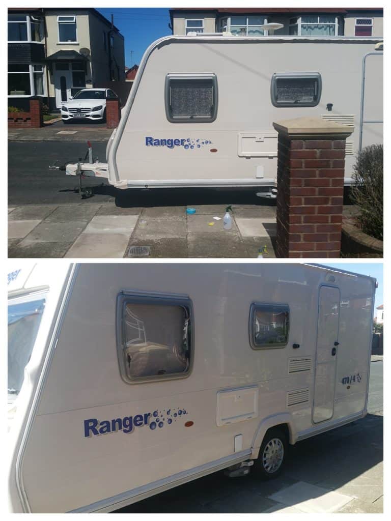 bailey ranger series 5 caravan restored paintwork oxidised panels ...